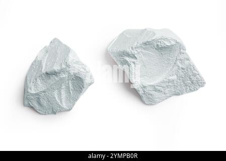 Piece of green edible clay or chalk isolated on white background ...