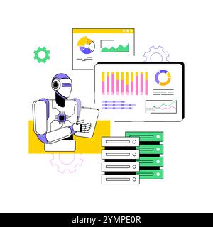AI-Supported Predictive Modeling abstract concept vector illustration ...