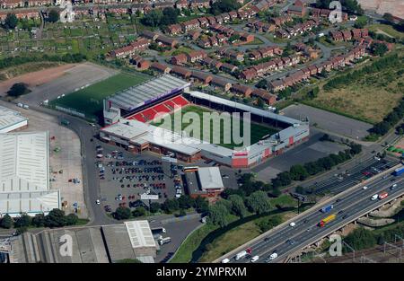 Aerial view of Walsall Football Club Bescot Stadium Stock Photo - Alamy
