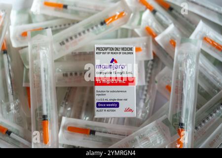 Mounjaro tirzepatide GLP-1 GIP receptor agonist, kwik pen injection ...