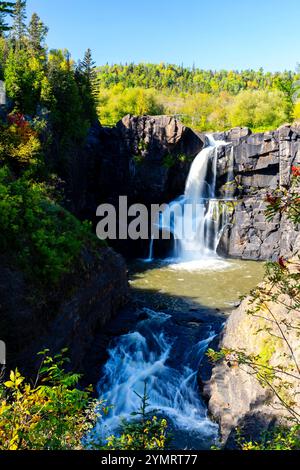 High Falls of the Pigeon River near Grand Portage, Minnesota, USA ...