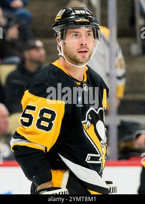 Pittsburgh Penguins defenseman Kris Letang during an NHL hockey game ...