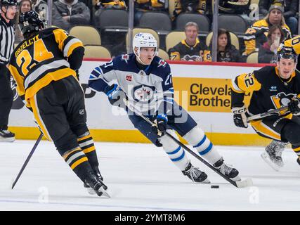 Pittsburgh Penguins defenseman Matt Grzelcyk during an NHL hockey game against the San Jose ...