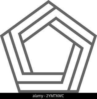 Impossible polygon figure logo. Geometric endless shape Stock Vector ...