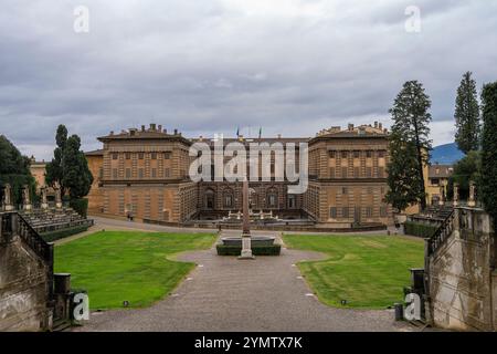 View of the Boboli Amphitheatre and Uffizi Palace. Boboli gardens ...