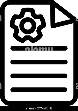 Manual Document with a frame icon symbol - Construction manual Stock ...
