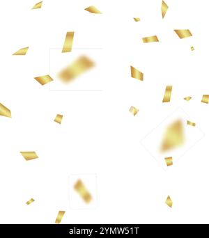 Confetti and tinsel explosion background. Realistic ribbon and confetti ...