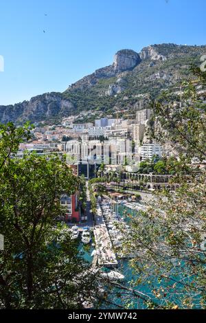 Fontvieille, Monaco, 2019. Aerial view of Stade Louis II AS Monaco FC ...