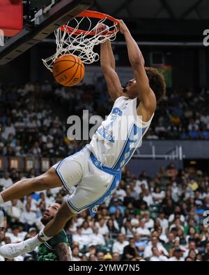 North Carolina guard Seth Trimble (7) drives against Pittsburgh guard ...