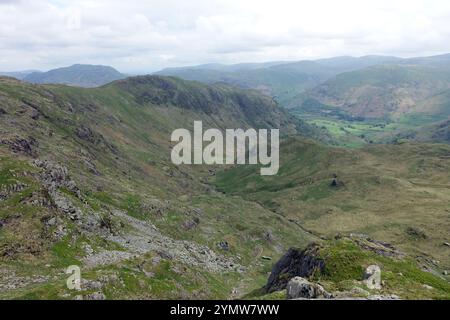 The Dovedale valley near Hartsop in the Lake District national park ...