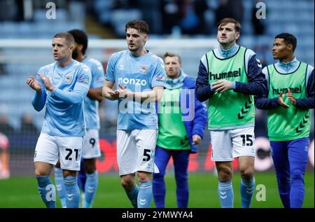 Coventry City's Jack Rudoni (centre) celebrates scoring their side's ...