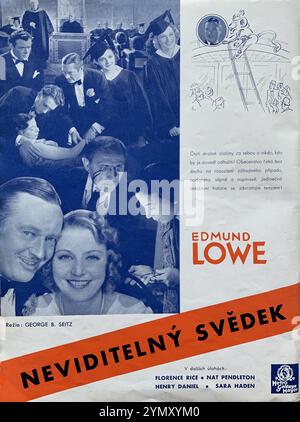 Czech Trade Ad for EDMUND LOWE MADGE EVANS PAUL LUKAS and KETTI GALLIAN in ESPIONAGE ...
