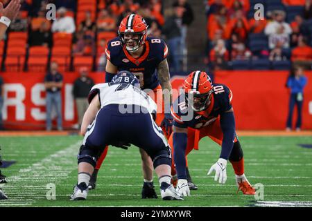 Syracuse defensive lineman Fadil Diggs (DL45) poses for a portrait at ...
