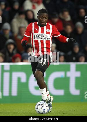 GRONINGEN - (m) Johan Bakayoko of PSV Eindhoven celebrates 1-3 in ...