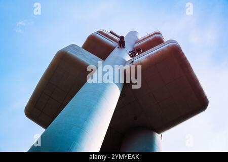 Žižkov Television Tower with Iconic Crawling Baby Sculptures in Prague ...