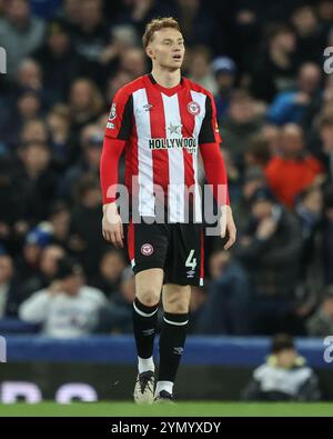 Sepp van den Berg of Brentford runs with the ball during the Premier ...