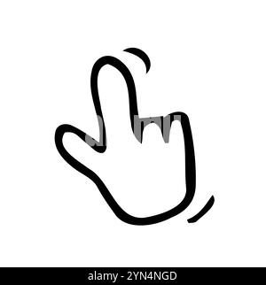 hand drawn doodle click icon illustration vector isolated Stock Vector ...