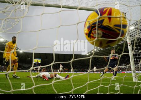 Manor Solomon (Leeds United) scores his team's first goal during the ...