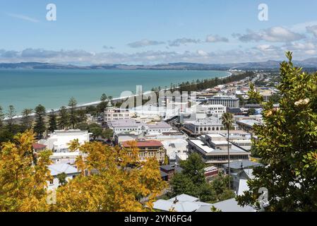 Famous Art Deco buildings in downtown Napier, North Island of New ...