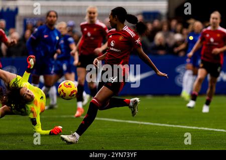 Manchester United goalkeeper Phallon Tullis-Joyce during the Barclays ...