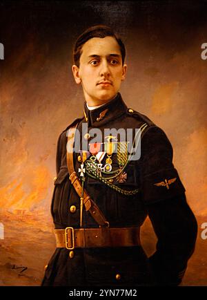Georges Guynemer, a French World War I flying ace, is depicted in this ...