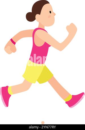 woman running sport lifestyle activity Stock Vector Image & Art - Alamy