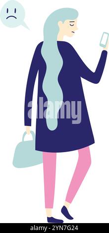 cartoon worried woman with speech bubble Stock Vector Image & Art - Alamy