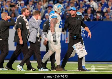 Detroit Lions offensive tackle Dan Skipper walks down the funnel before ...