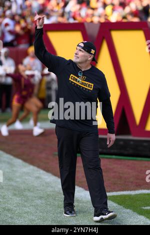 Washington Commanders head coach Dan Quinn before an NFL football game ...
