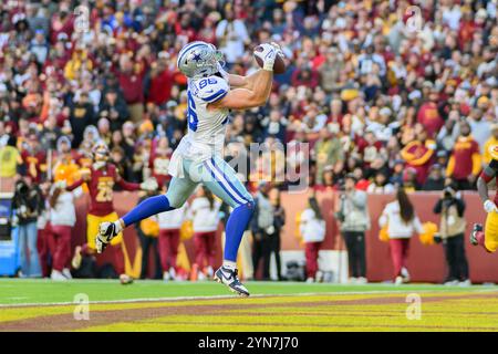 Dallas Cowboys' Luke Schoonmaker makes a catch during an NFL football ...