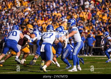 BYU running back LJ Martin (4) carries the ball during the NCAA Big 12 ...