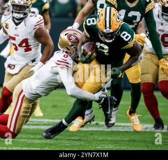 San Francisco 49ers cornerback Renardo Green (0) jogs onto the field ...