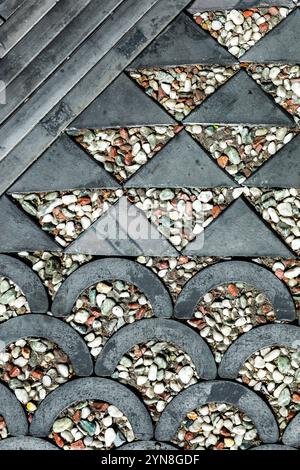 Floor surface made of roof tiles Stock Photo - Alamy