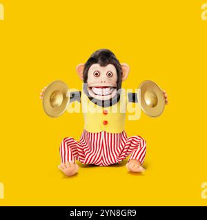 Toy monkey clapping cymbals Stock Photo - Alamy