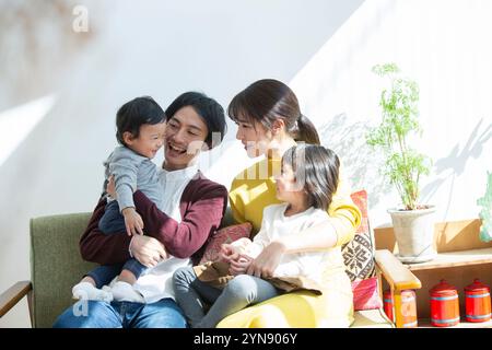 Happy family reunion scenes Stock Photo - Alamy