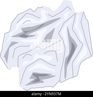 waste crumpled paper balls cartoon vector illustration Stock Vector ...