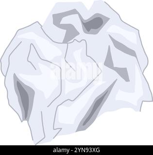 wrinkled crumpled paper balls cartoon vector illustration Stock Vector ...