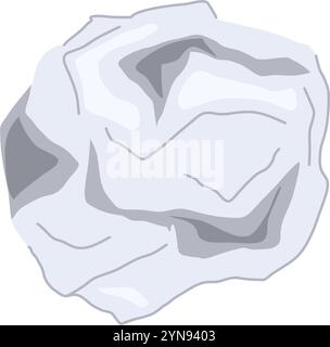 trash crumpled paper balls cartoon vector illustration Stock Vector ...