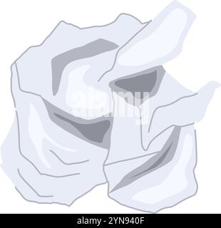 wrinkled crumpled paper balls cartoon vector illustration Stock Vector ...