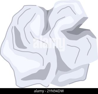 trash crumpled paper balls cartoon vector illustration Stock Vector ...