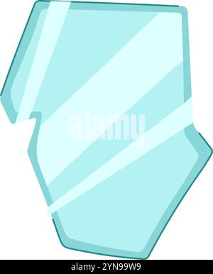 danger glass broken shard cartoon vector illustration Stock Vector ...