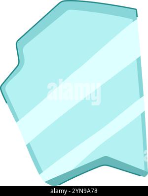 crack glass broken shard cartoon vector illustration Stock Vector Image ...