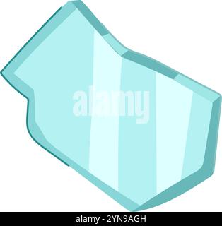 danger glass broken shard cartoon vector illustration Stock Vector ...