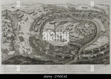 History of Gaul. Battle between Romans and Celts. Illuminated ...