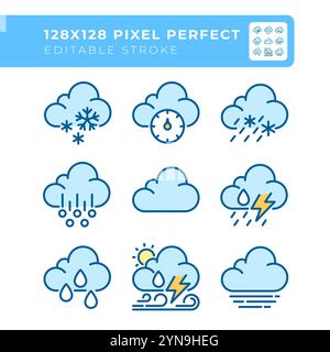 Weather related RGB color icons set Stock Vector Image & Art - Alamy