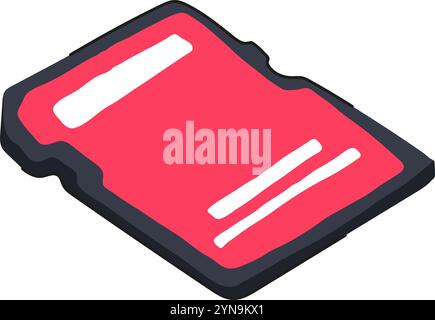 capacity sd card cartoon vector illustration Stock Vector Image & Art ...