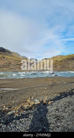 Vatnajokull iceberg cracked ice mass in iceland, magical icy blocks ...