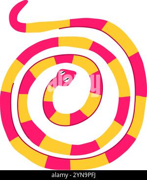 slither snake oriental cartoon vector illustration Stock Vector Image ...