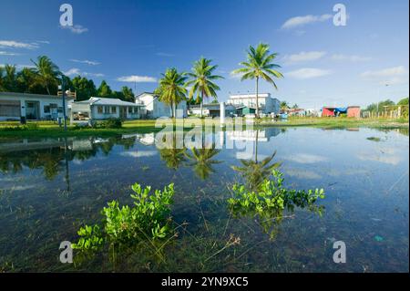 Funafuti being flooded by sea water incursion onto Funafuti Atol the ...