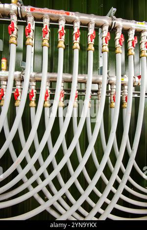 Valves at anaerobic bio digester Stock Photo - Alamy